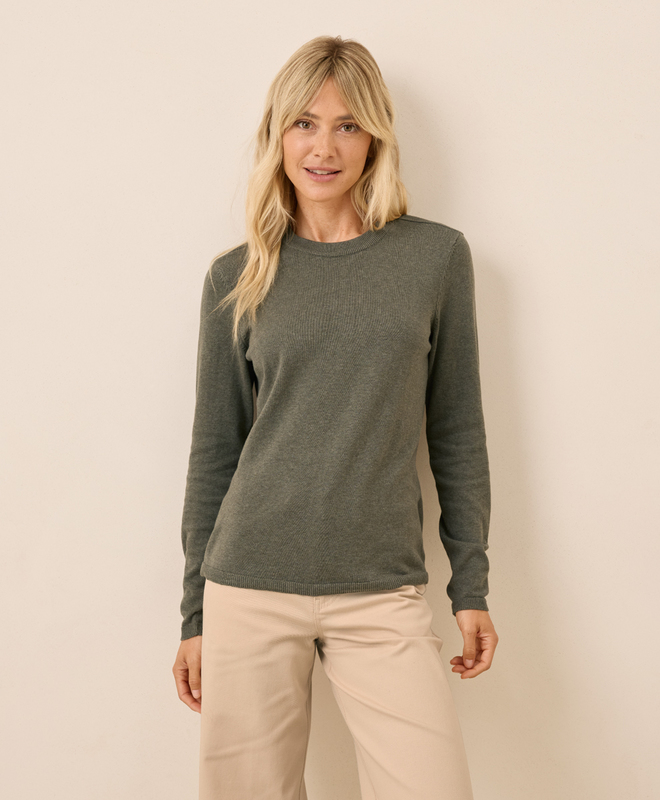 Women’s Classic Fine Knit Crew Sweater made with Organic Cotton | Pact